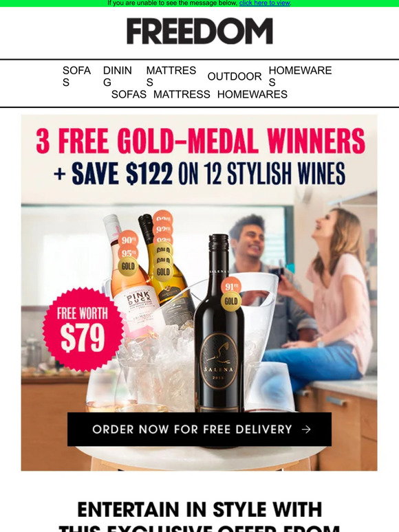 Freedom: Entertain in style with this exclusive wine offer from ...