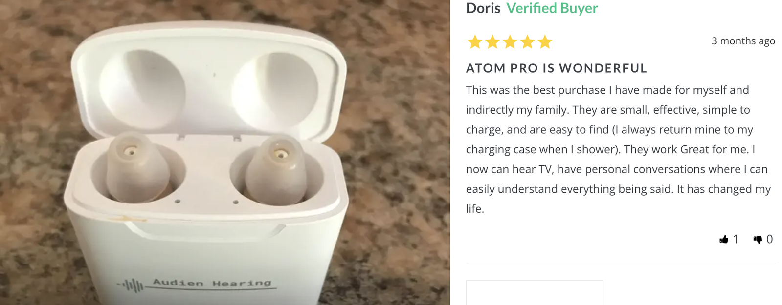Audien Hearing: Wireless charging on the go with Atom Pro | Milled