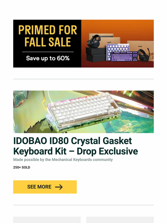 Drop: IDOBAO ID80 Crystal Gasket Keyboard Kit – Drop Exclusive, Keydous ...