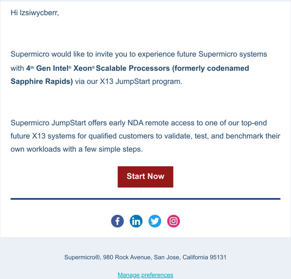 Supermicro: JumpStart Early Access Program Invite | Milled