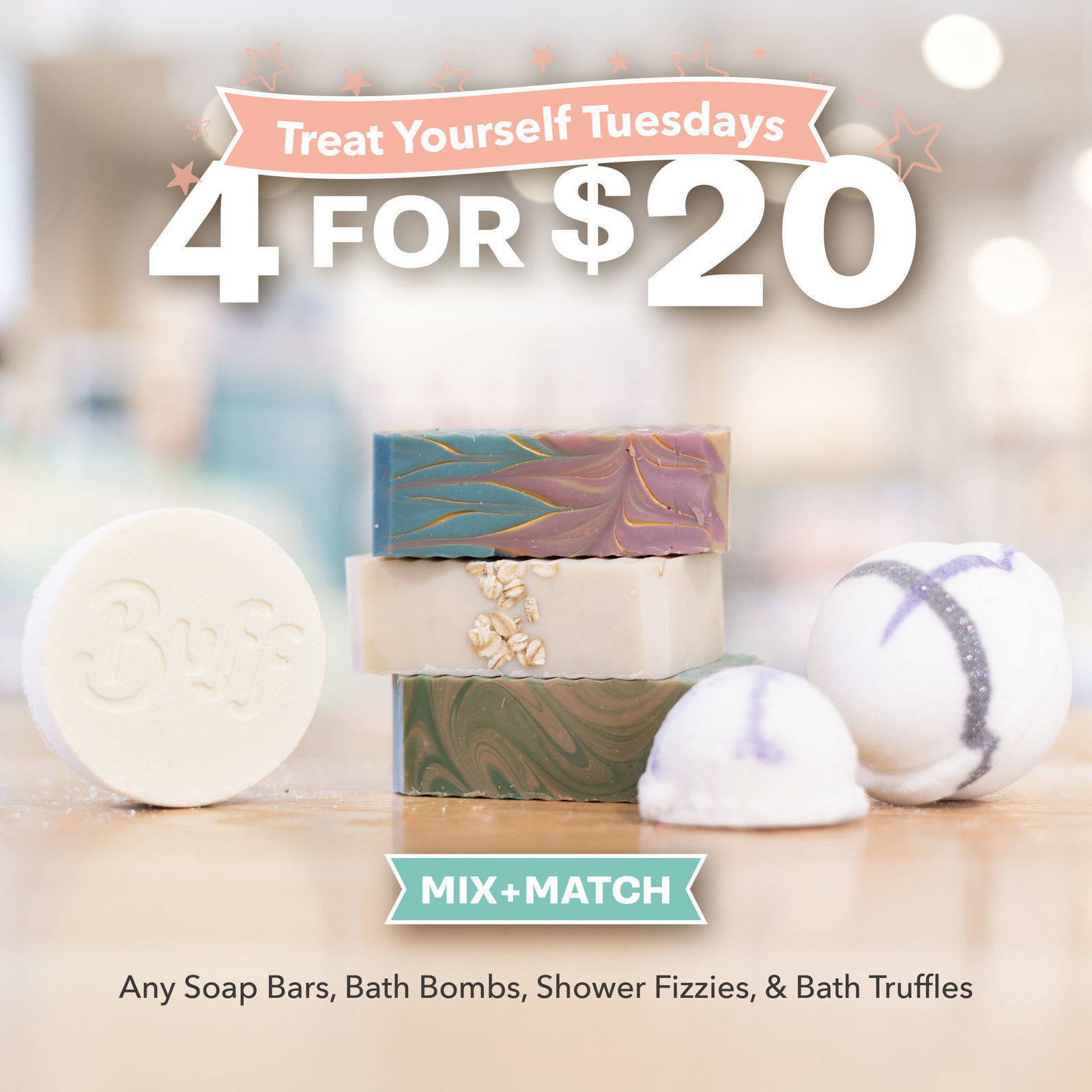 Buff City Soap: Let’s Celebrate: 4 for $20 is Back 🎉 | Milled