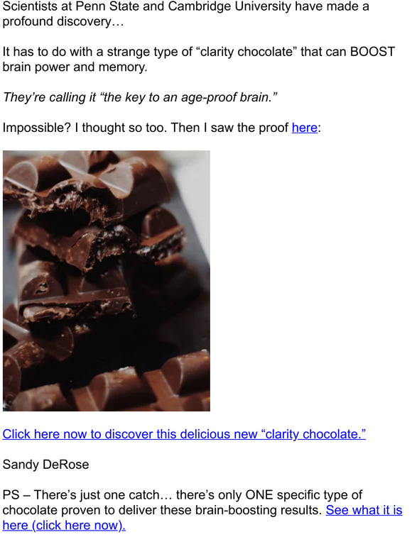 DeRose Health: [PIC] Can this rare “memory chocolate” BOOST memory and ...