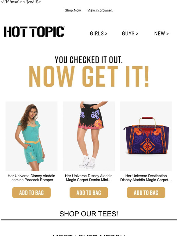 Hot Topic: That merch you were eyeing is going fast. | Milled