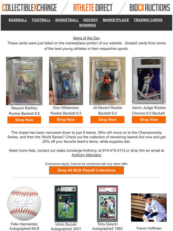 CollectibleXchange: Items of the Day, MLB Playoffs | Milled
