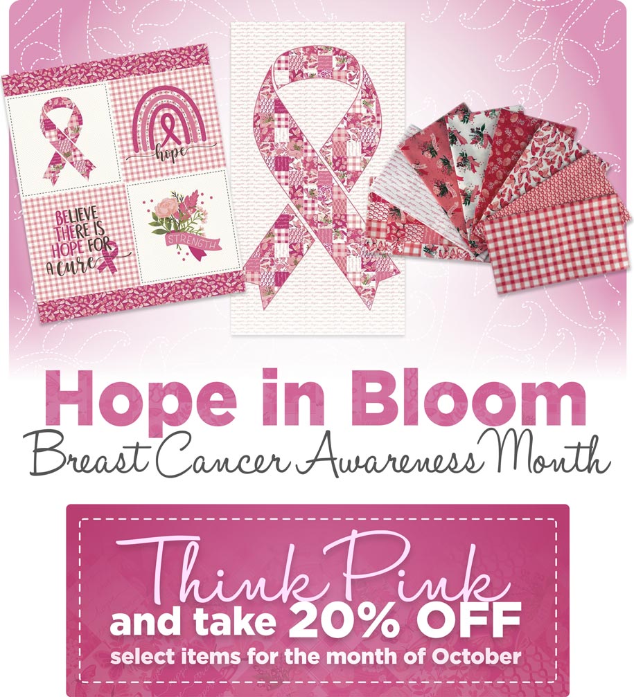 Keepsake Quilting: 🌸 🌸 🌸 Hope in Bloom - Breast Cancer Awareness Month | Milled