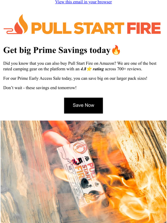 Pull Start Fire: Get big savings with our Prime Early Access Sale🔥 | Milled