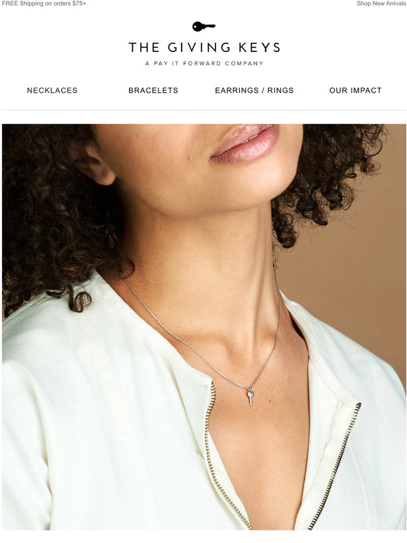 The Giving Keys: Our Mini Key Necklace Now In Two NEW Words! | Milled