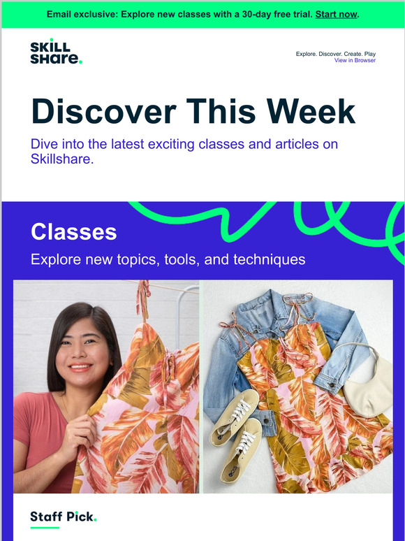 Skillshare: —, Learn Crochet Basics, Conquer Creative Burnout, and More ...