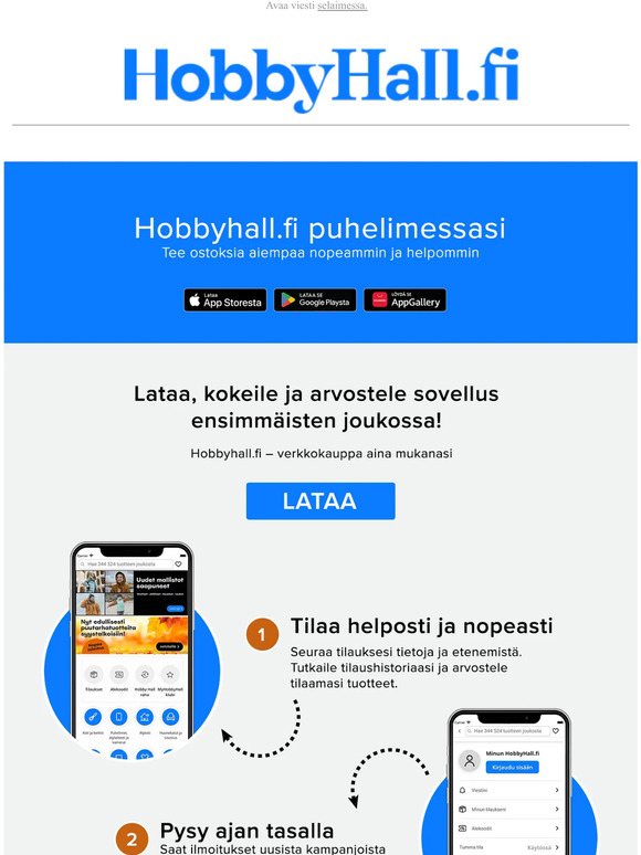 Hobby Hall: Lataa Hobbyhall.fi-sovellus nyt puhelimeesi! 📱 | Milled