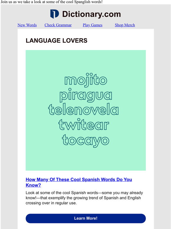Dictionary.com: Are You Fluent In Spanglish? | Milled