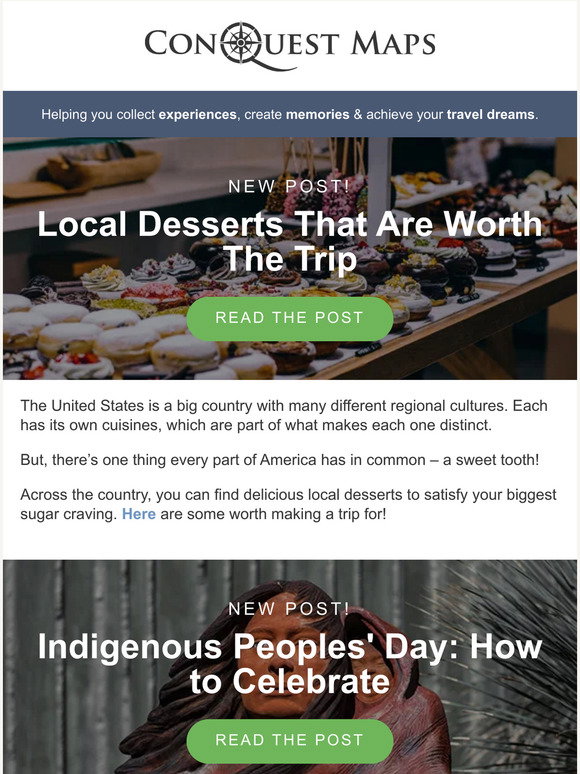 Conquest Maps: Tasty Travel: Regional Desserts That Are Worth the Trip ...