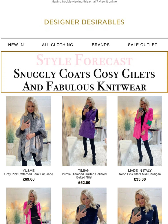 Designer Desirables: ️ NEW IN Style Forecast Snuggly Coats, Cosy Gilets ...