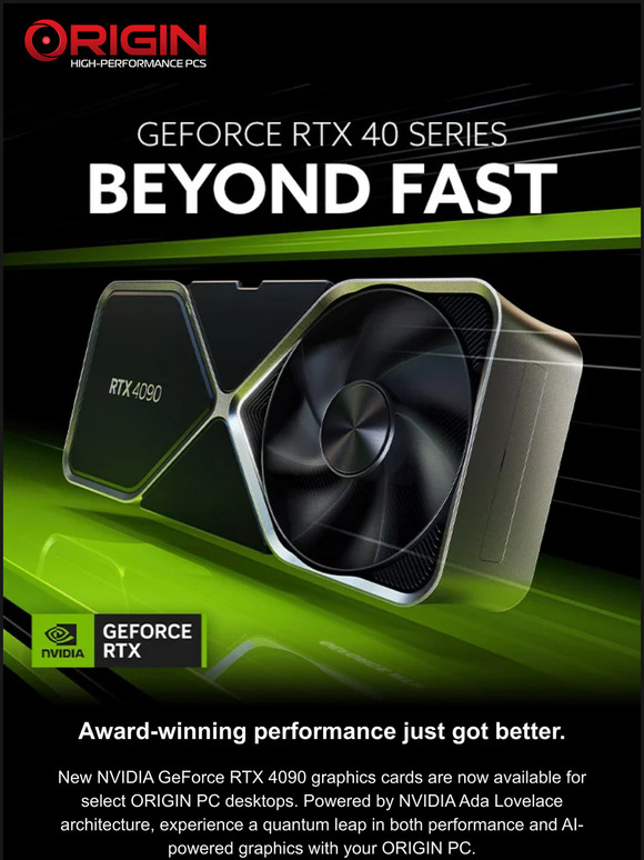 Origin PC: NVIDIA GeForce RTX 4090 now available for select ORIGIN PC ...