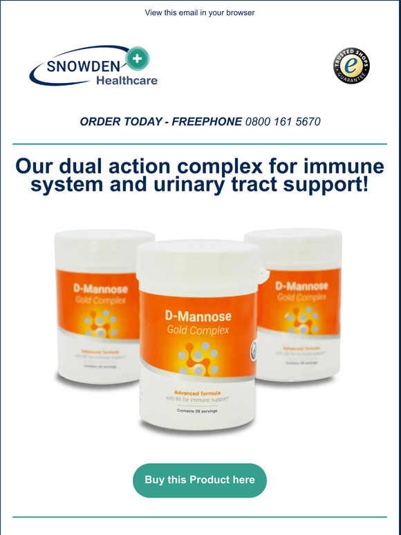 Snowden Healthcare: Have you heard about our D-Mannose Gold Complex ...