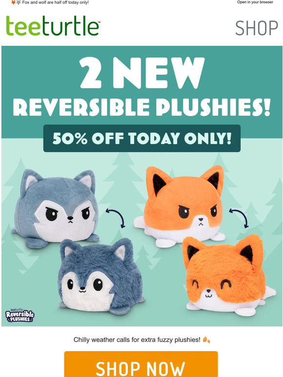 TeeTurtle: 2 NEW fuzzy reversible plushies! | Milled