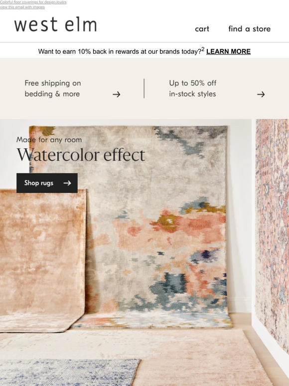 West Elm: Rugs that elevate your space with color & shine | Milled