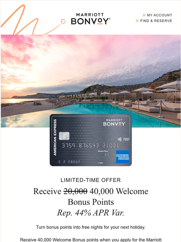 Marriott: Limited-Time Offer: 40,000 Bonus Points | Milled