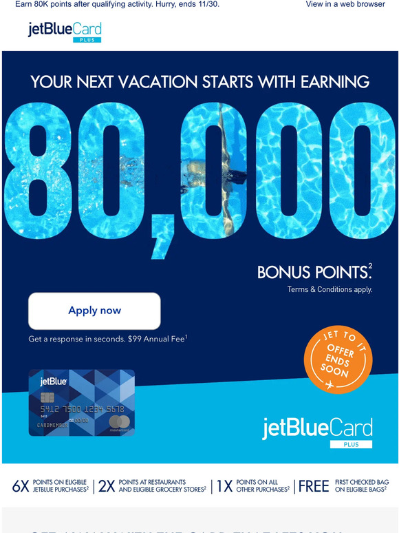 JetBlue: 80,000 bonus points (and 100+ destinations) await. | Milled