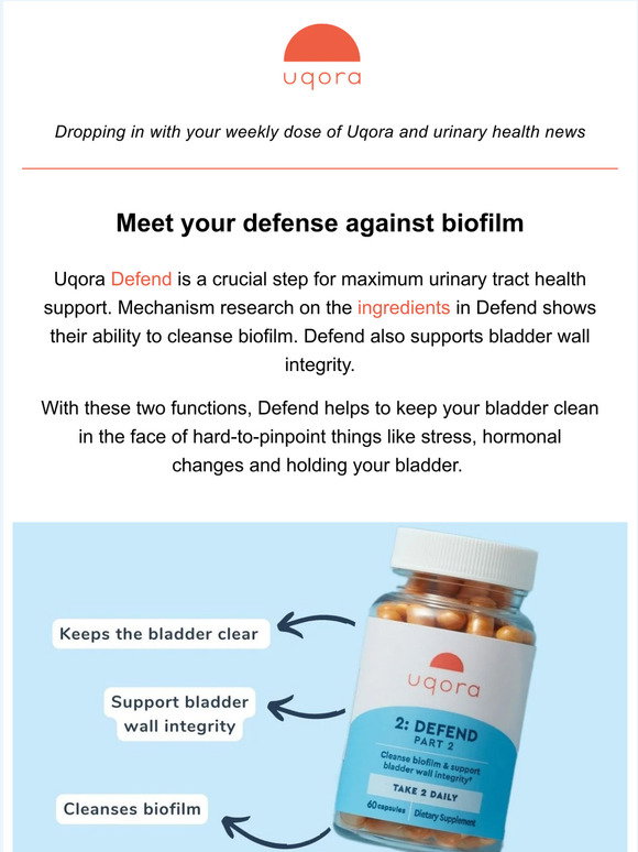 Uqora: Meet your defense against biofilm👊 | Milled