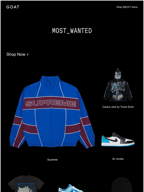 GOAT: [SEED] Most Wanted: Supreme, Cactus Jack by Travis Scott, Stussy ...