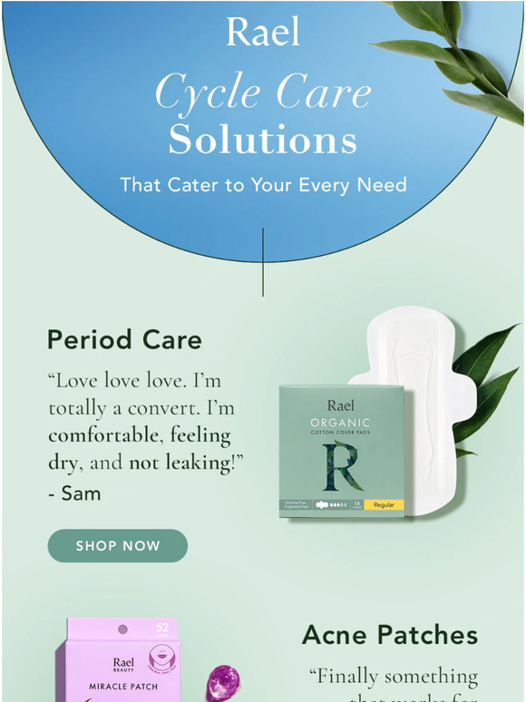 Rael: Switch to better for you cycle care | Milled