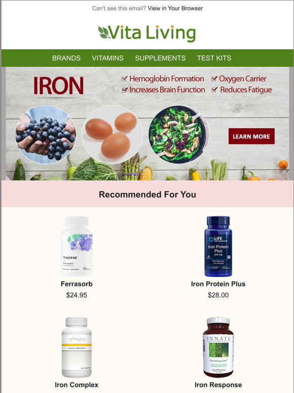 Vita Living: Benefits Of Iron Supplements | Milled