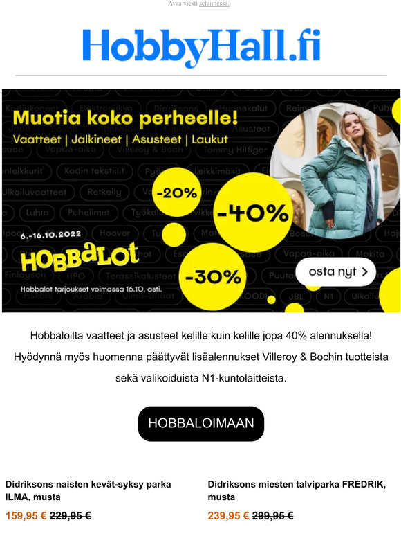 Hobby Hall: Hobbaloilta muotia syksyyn ja talveen! 🧥💛 | Milled