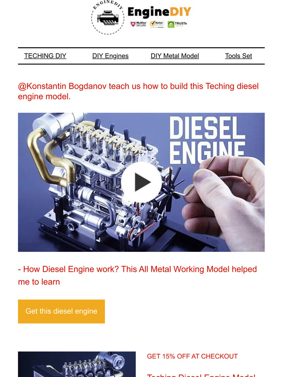 Enginediy Teching V8 Engine Model Kit Build Your Own V8 Engines That Works Milled