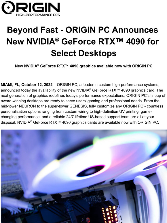 Origin PC: PRESS RELEASE: Beyond Fast - ORIGIN PC Announces New NVIDIA ...