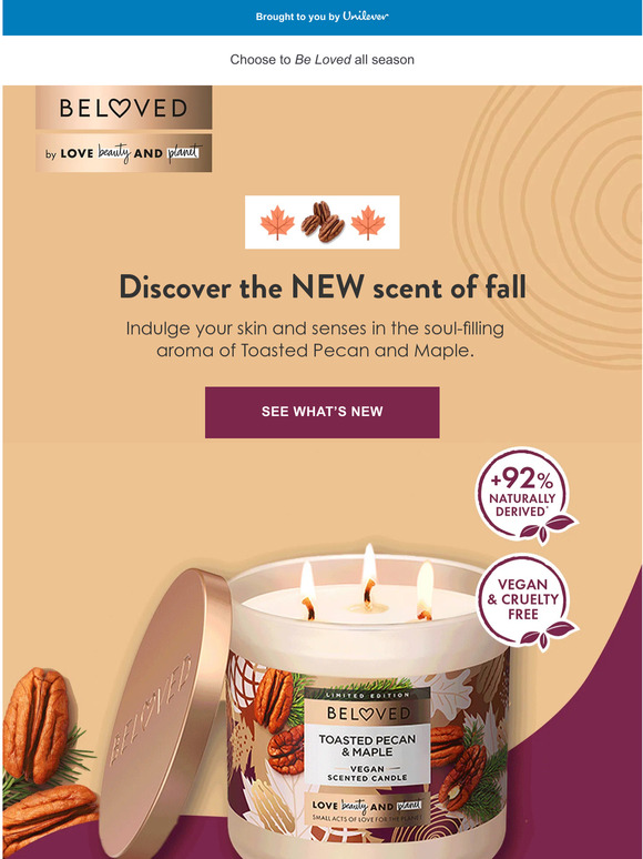 Simple: 🍁 New Scent Drop from Love Beauty and Planet! 🌰 | Milled