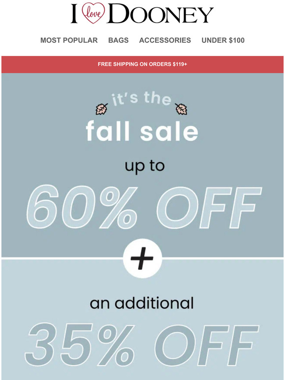Dooney & Bourke: Our Fall Sale Has Begun! Extra 35% Off Inside. | Milled