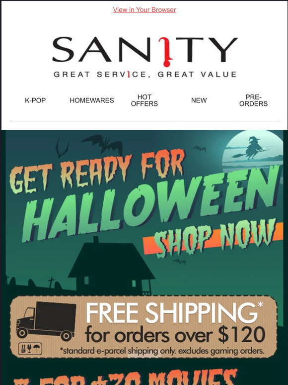 Sanity: 👻 Get ready for spooky season with the biggest horror movies on ...