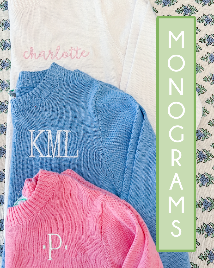 Grace and James Kids: Monograms are BACK! | Milled