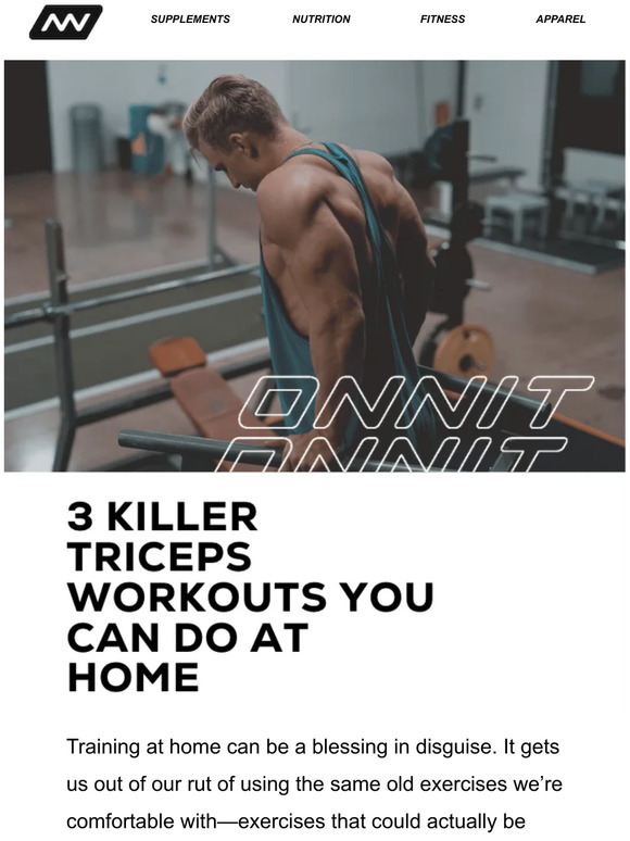 Onnit: 3 Killer Triceps Workouts You Can Do At Home | Milled
