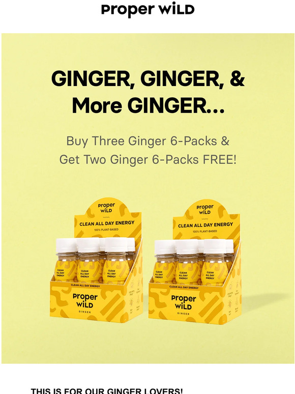 Proper Wild: Ginger is the Perfect 🍁 Flavor: Get Two Ginger Six Packs ...