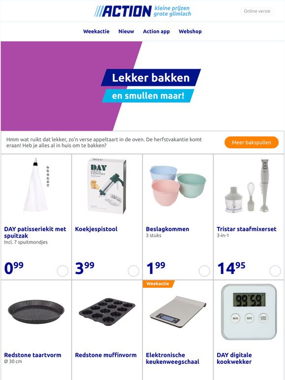 Action Medical Research: Allerlei leuke bakspullen. Dat wordt smullen ...