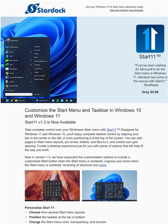Stardock: Start11 v1.3 Brings more control to your Windows taskbar | Milled Stardock: Start11 v1.3 Brings more control to your Windows taskbar | Milled