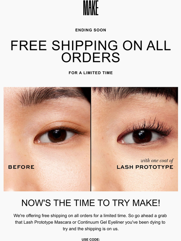 MAKE Beauty: For a Limited Time: Free Shipping | Milled