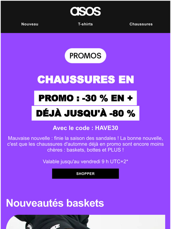 ASOS: 30 % en + sur les chaussures en promo ! 🥾 | Milled