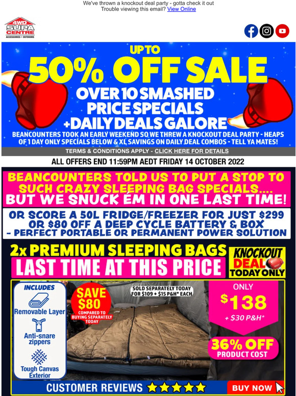 Supacentre: Smashed Price Specials End Midnight : 50L Fridge/Freezer ...