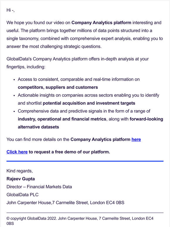 GlobalData: Gain strategic advantage with GlobalData’s Company ...