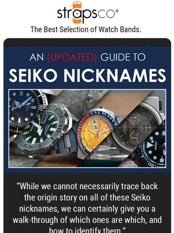 StrapsCo: 👉 Guide to Seiko Nicknames | Milled