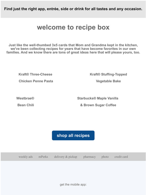 Meijer: Welcome to Meijer Recipe Box! Discover Something for Everyone ...