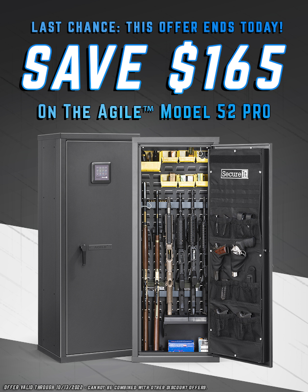 SecureIt: 🚨Final Day to Save $165 on the Agile Model 52 Pro Gun Safe🚨 | Milled