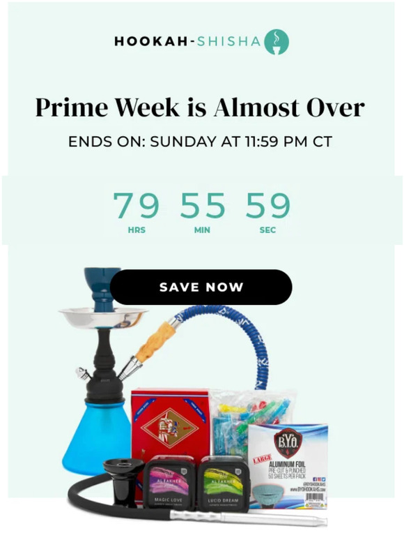 Hookah Shisha: Our Prime Week SALE is ending 😔 | Milled