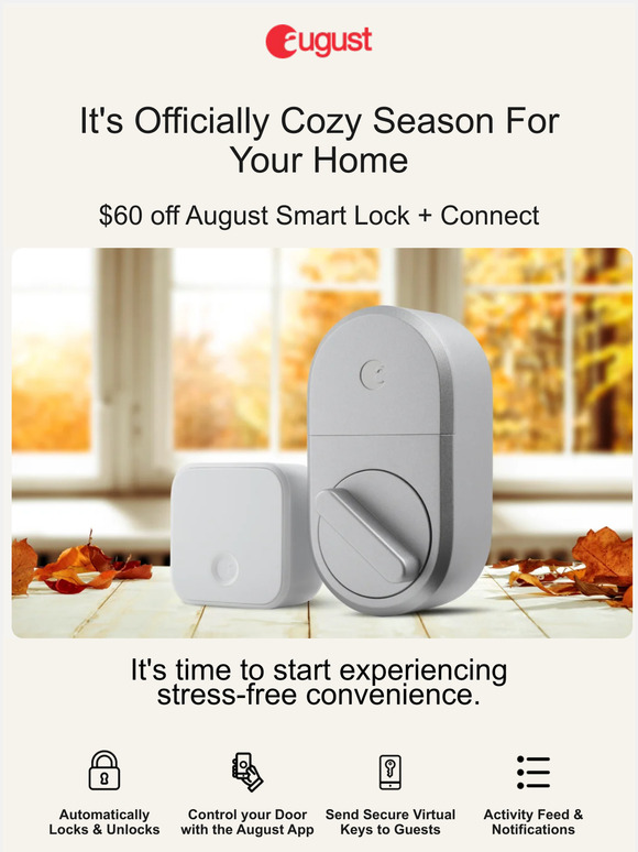 August Smart Lock - HomeKit enabled: Welcome Fall With Our Most ...