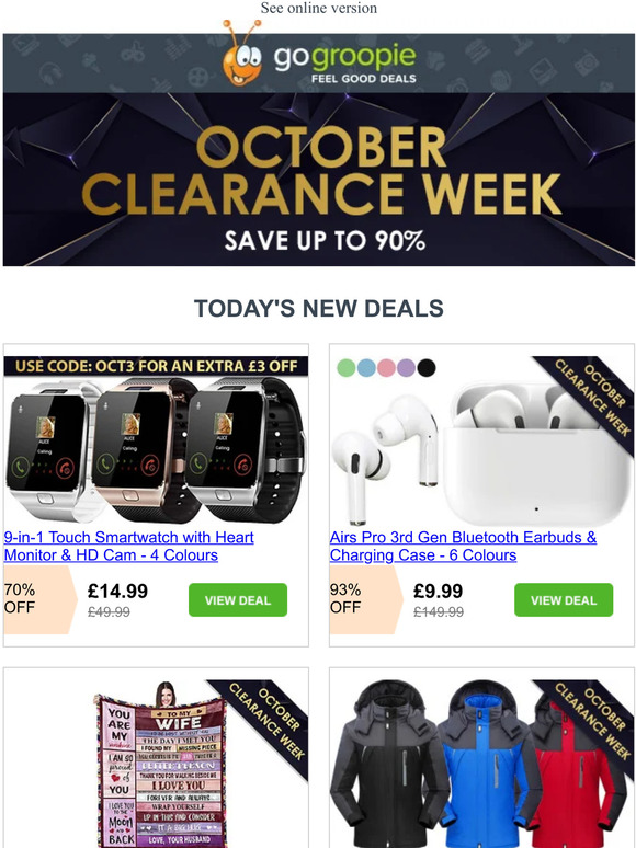 Go Groopie: REVEALED: Your Exclusive Invitation to our OCTOBER CLEAROUT ...