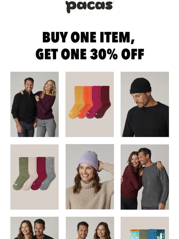 Pacas: Today Only - Buy 1 Get 1 30% off | Milled