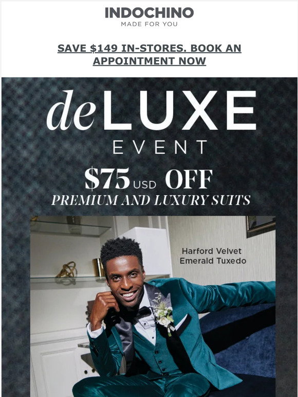 Indochino: Luxury for less - Take $75 off Luxury & Premium suits | Milled