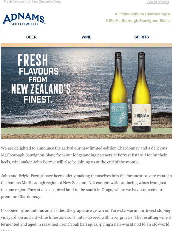 Adnams: New wines from our friends at Forrest Estate | Milled